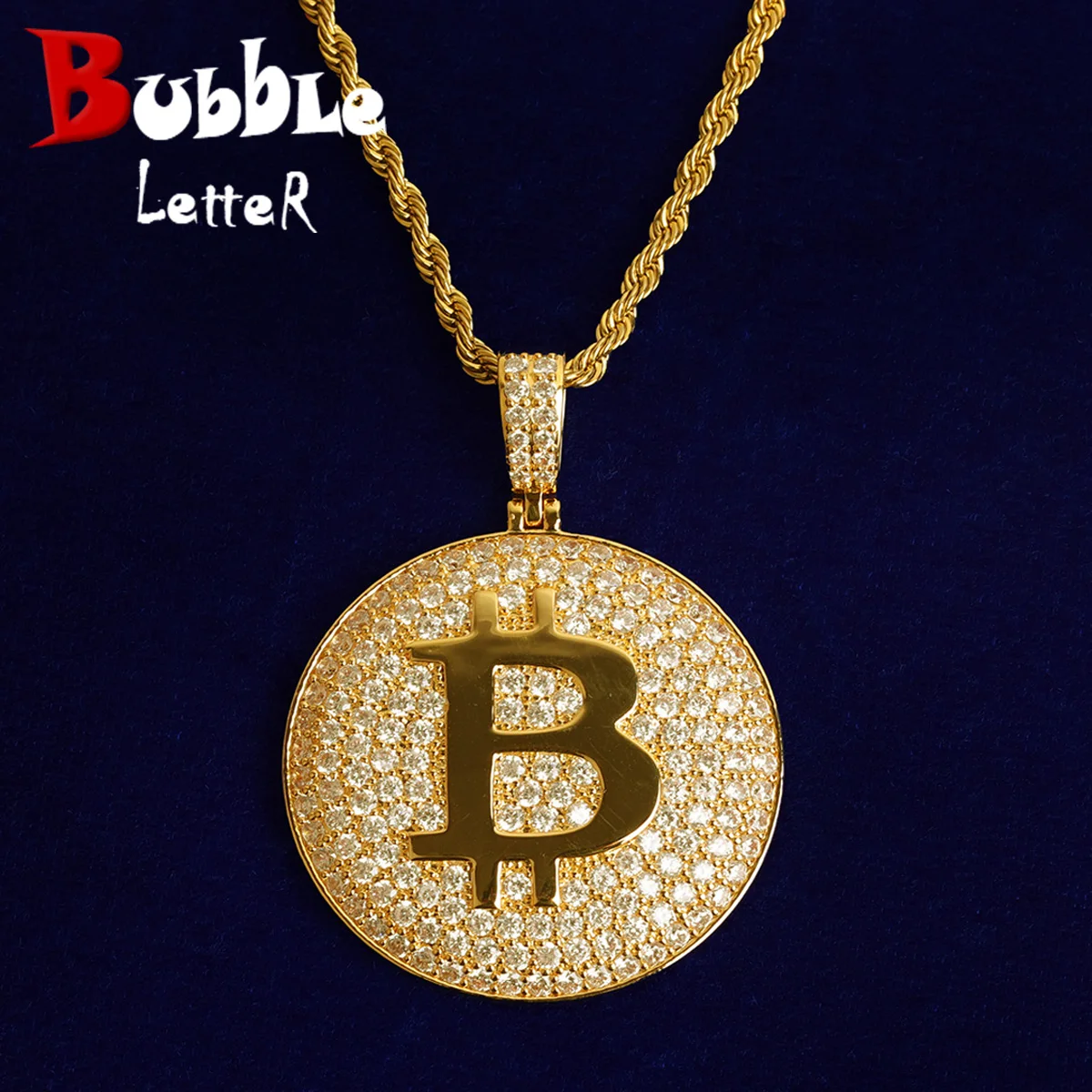 Bubble-Letter-Bitcoin-Necklace-for-Men-Iced-Out-Pendant-Real-Gold ...