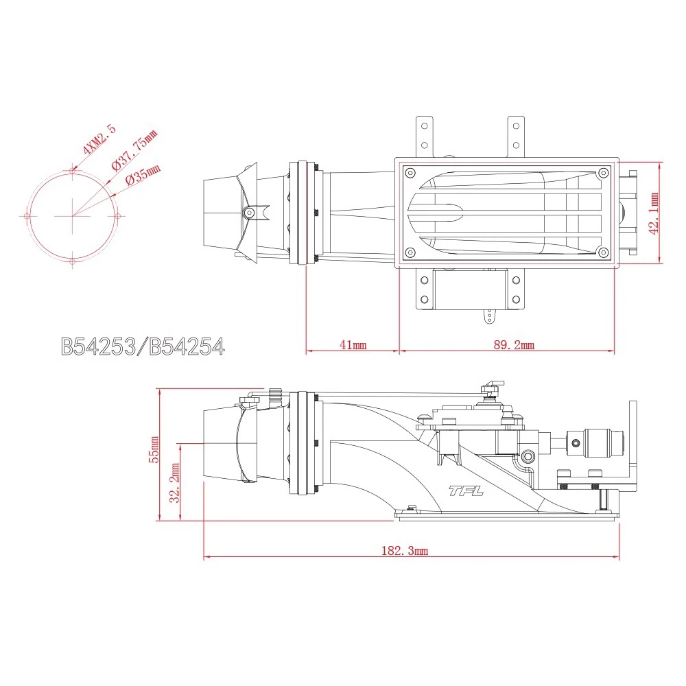 TFL RC BOAT B54254 Water jet propeller jet driven boat remote control ...