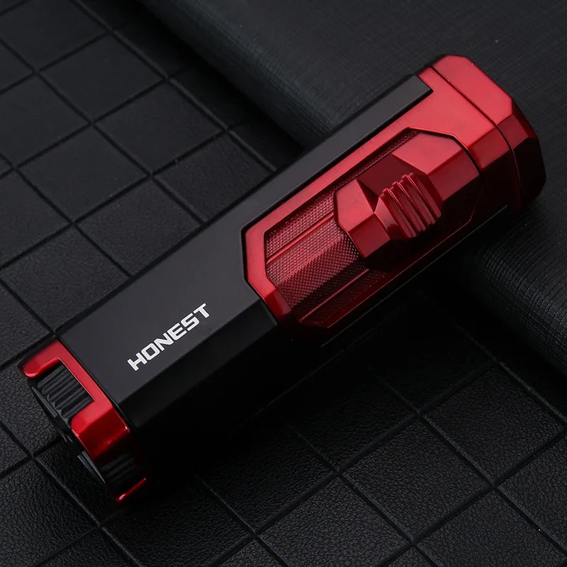 Honest-Windproof-Direct-Charge-Four-Fire-Metal-Turbine-Torch-Gas ...