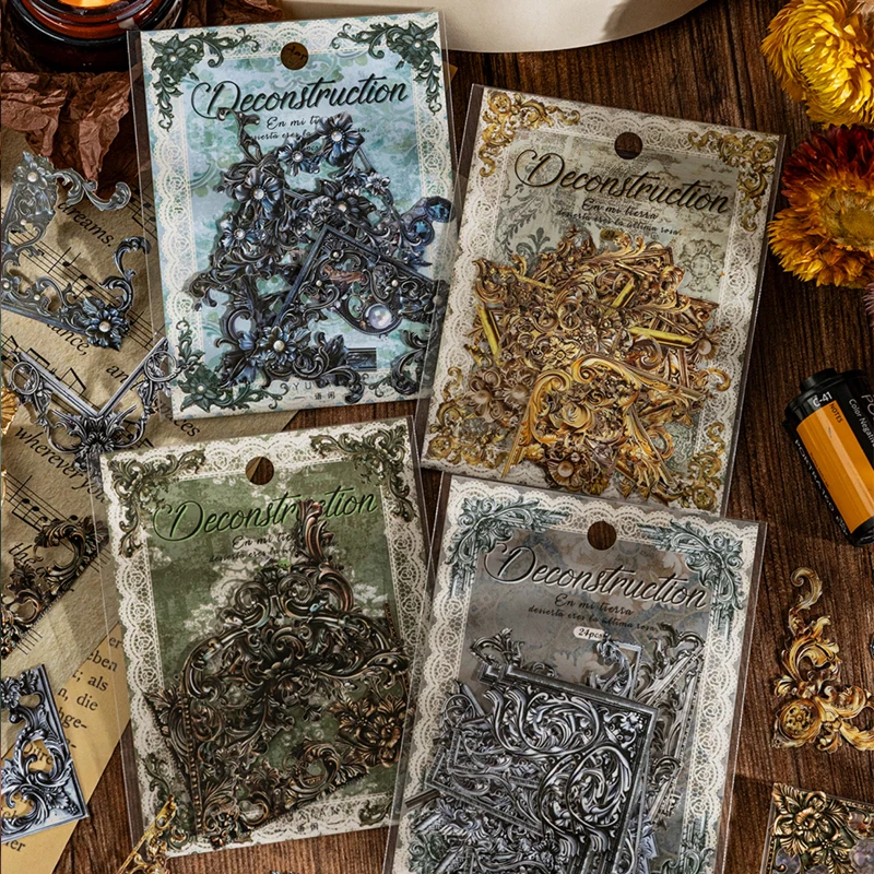 4Style-24Pcs-pack-Deconstructivism-Series-Baroque-Edge-Stickers-Sticker ...