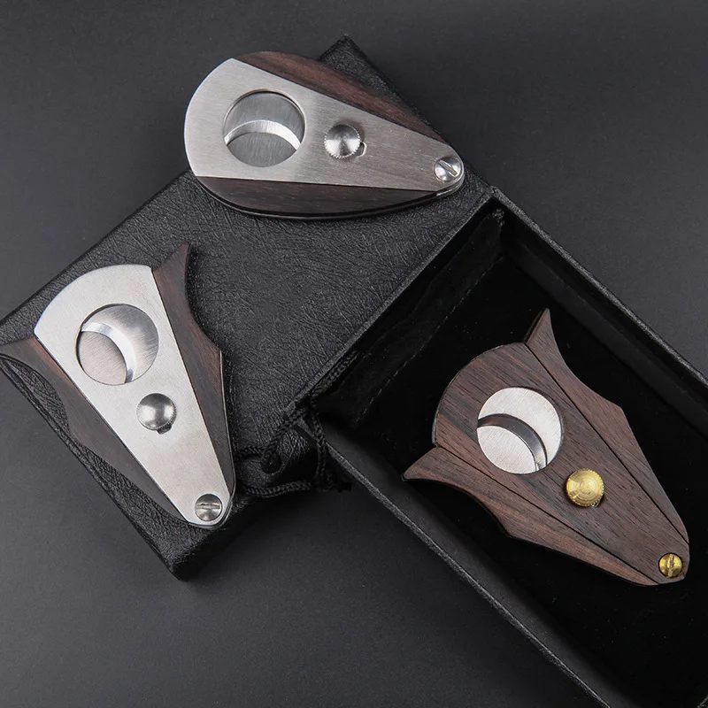 Double-Blade-Guillotine-Cigar-Cutter-Stainless-Steel-With-Wood-Grain ...
