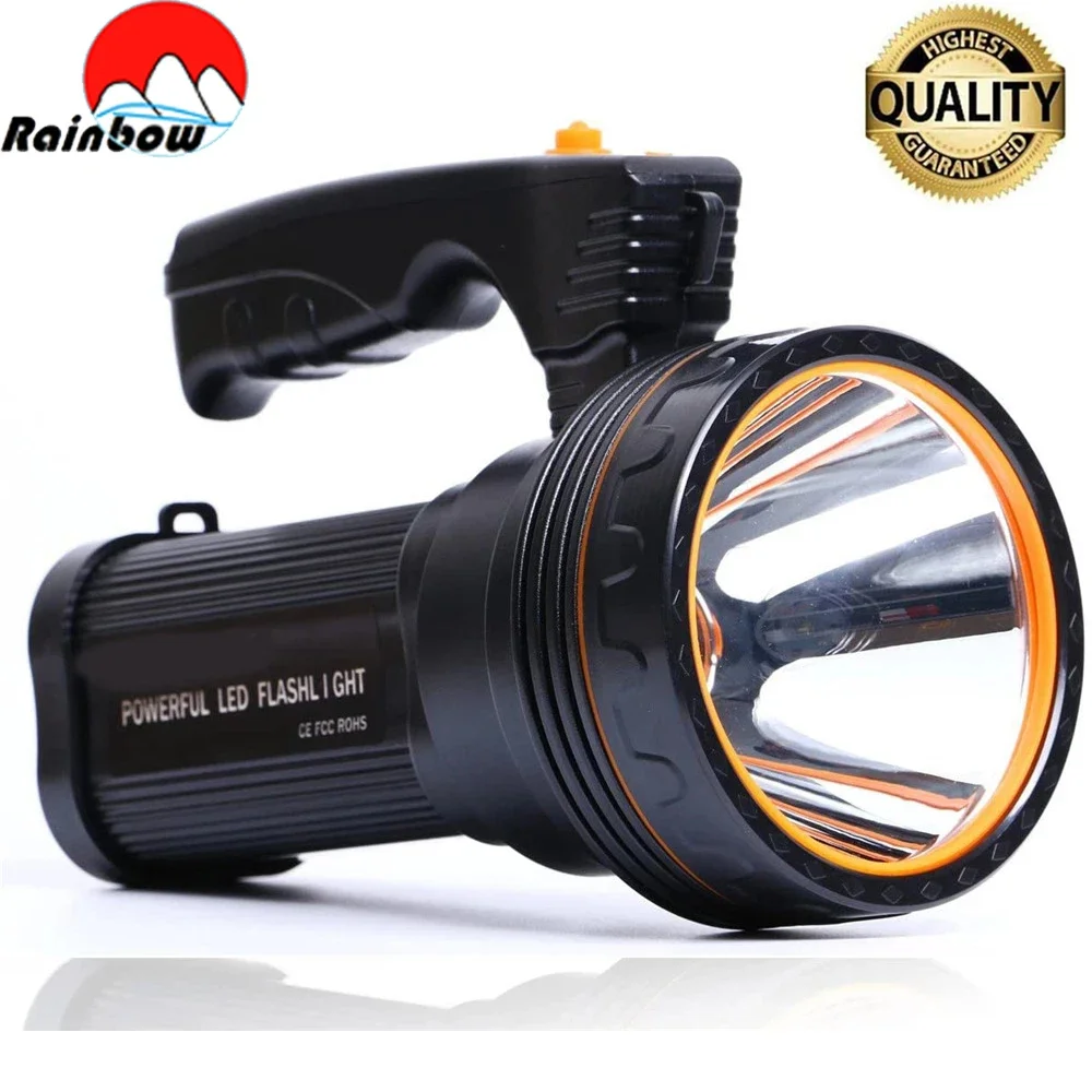 Rechargeable High Power Led Flashlights Portable Spotlight Ultra long ...