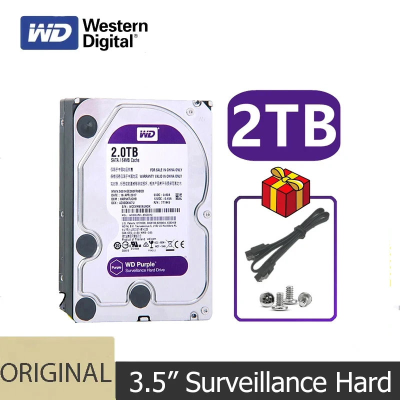 Original-Western-Digital-WD-Purple-2TB-Hard-Drive-Disk-Surveillance ...