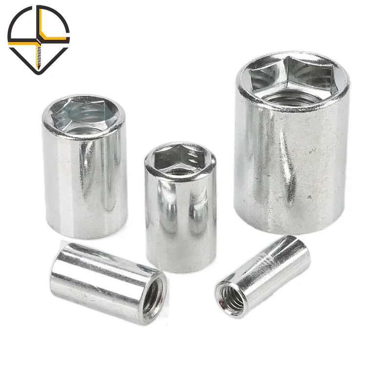 M5-M6-M8-M10-M12-M16-Hexagonal-Socket-Nut-Coupling-Nut-Lengthen-Thicken ...