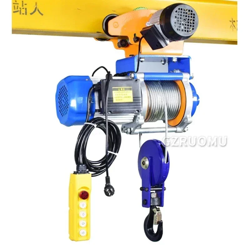 1-5T-1-2T-Electric-Hoist-Crane-Portable-Lifter-Overhead-Garage-Winch ...