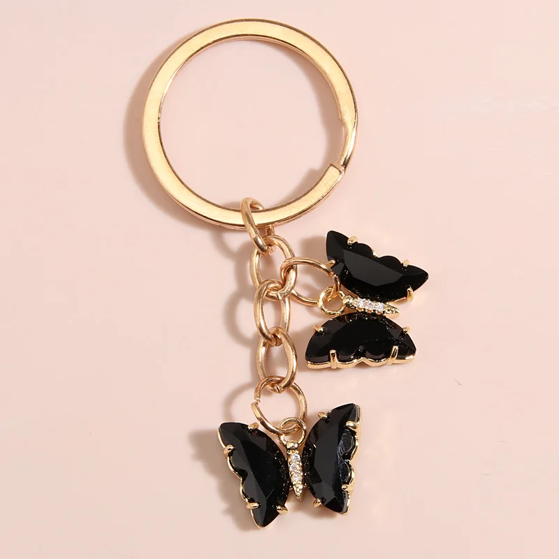 Cute-Enamel-Keychain-Colorful-Butterfly-Key-Ring-Flying-Animals-Key ...