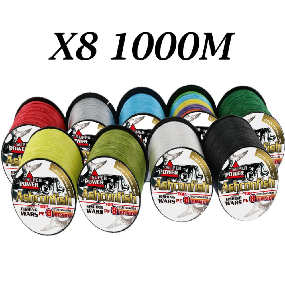 1000m Super Fishing Line For Heavy Trolling 8 Strands Strong Braided ...