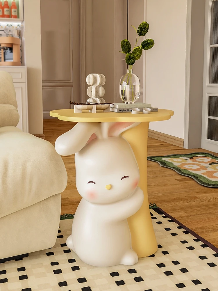 Home-Decor-Rabbit-Statue-Side-Table-Living-Room-Creative-Cartoon-Animal ...