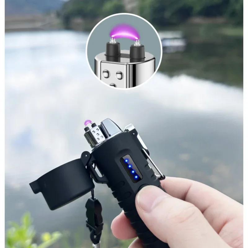 Outdoor-Flashlight-Waterproof-Cigarette-Lighter-Retractable-360 ...