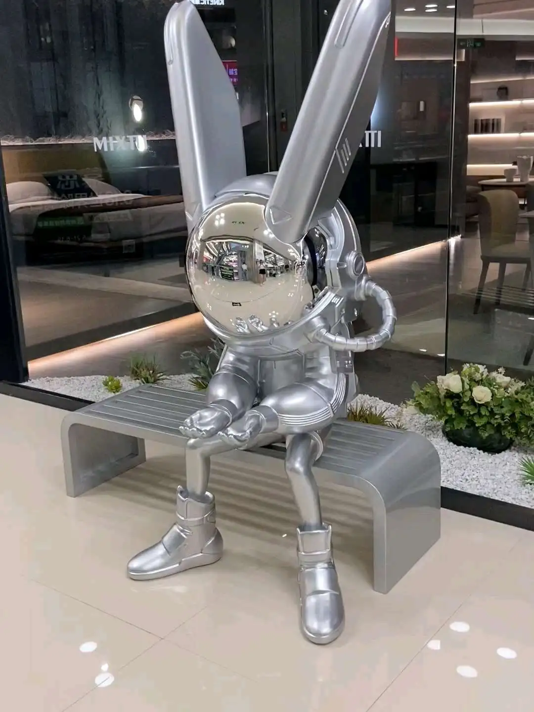 Escultura-de-Snoopy-de-vidrio-robbi-Space-Rabbit-bar-KTV-decoraci-n-de ...