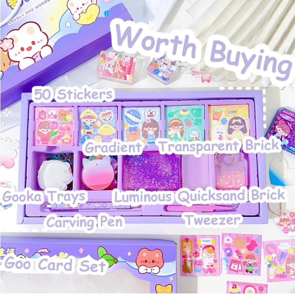 Material-Package-Goo-Card-Sticker-Set-Handmade-Toys-Gooka-Tray-Gradient ...