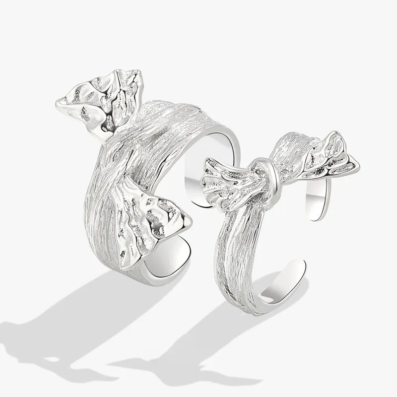 KOFSAC-New-Trendy-Wrinkle-Texture-Ring-For-Women-Personality-925-Silver-Finger-Jewelry-Irregular ...