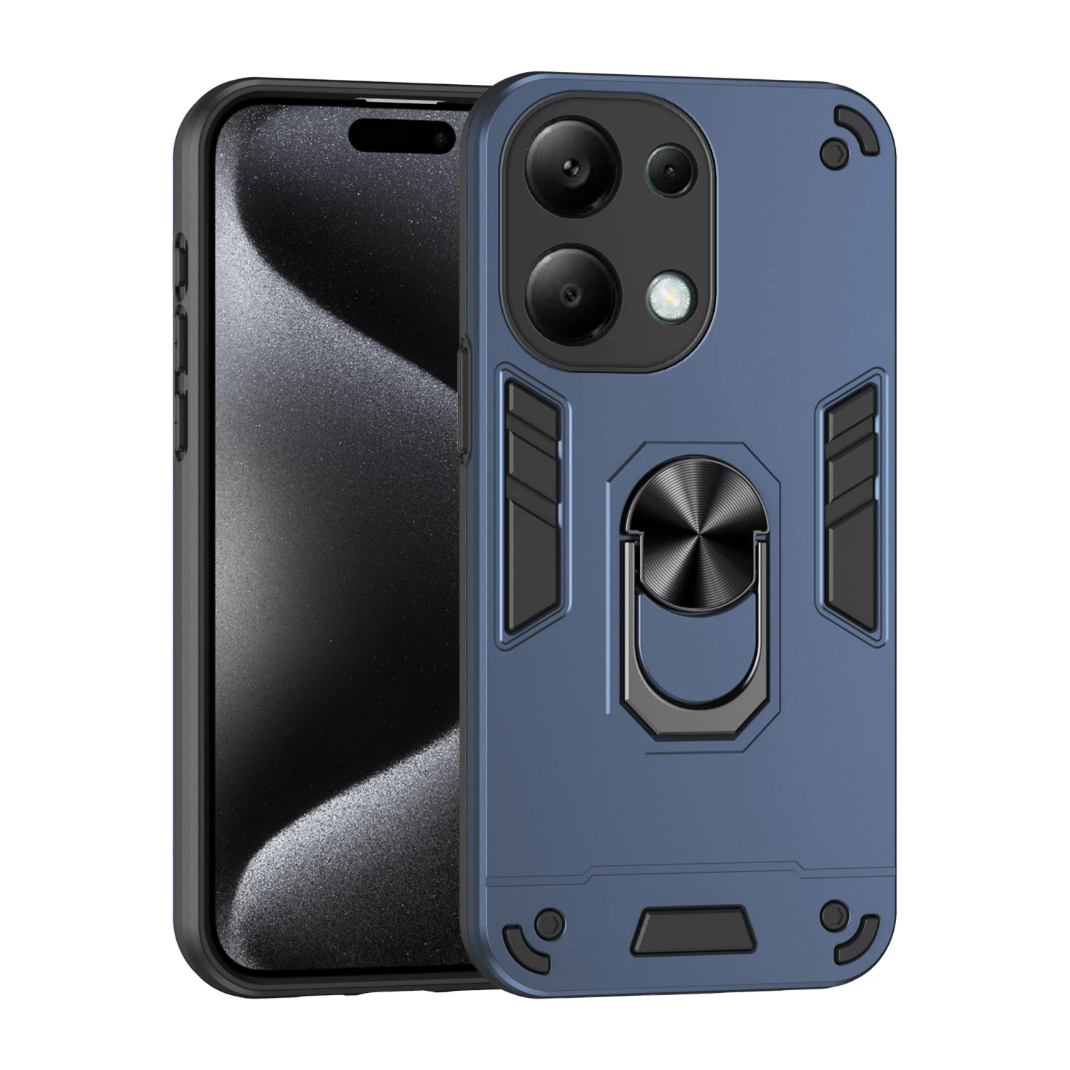For Xiaomi POCO M6 Pro 4G Case Hard With Ring Magnet shockproof Armor ...