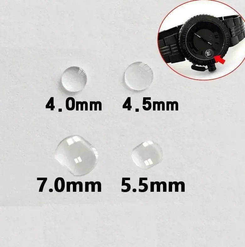 Round-Retangular-Sapphire-Mineral-Glass-Bubble-Magnifier-Len-para-Data ...