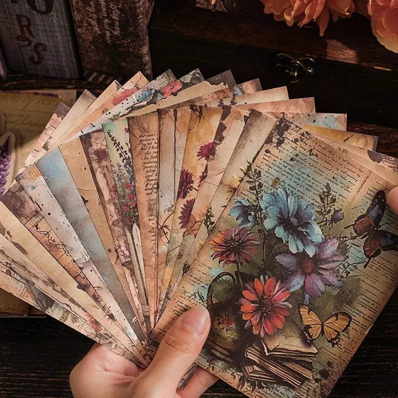 30 Sheets/pack Garden Plants Scrapbooking Paper Journaling Collage ...