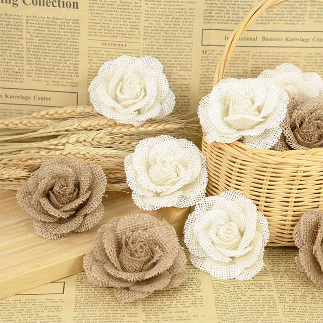 Flores de yute: cómo hacerlas con arpillera y cuerda con tus propias ...