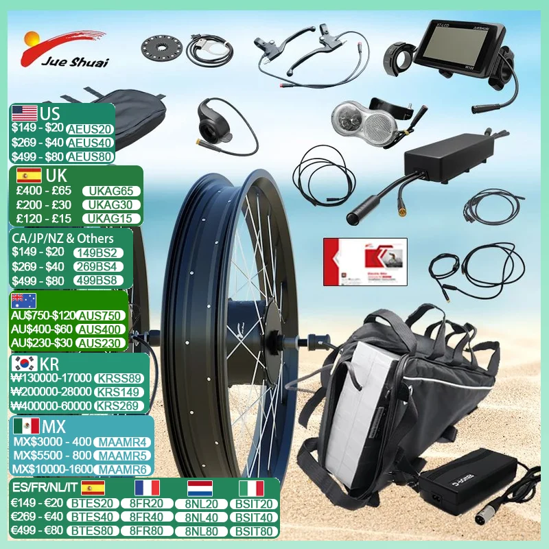 2000W-Dual-Motor-Electric-Fat-Bike-Conversion-Kit-with-Battery-48V-20AH ...