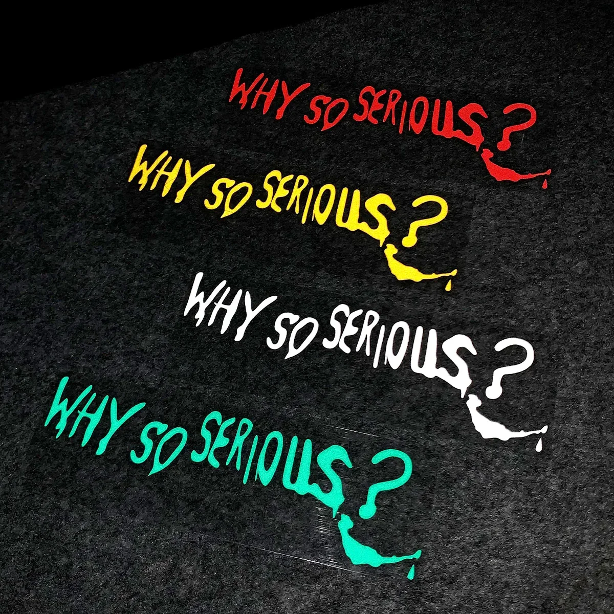 15cm x 4.6cm Funny Why So Serious Reflective Car Stickers Decor ...