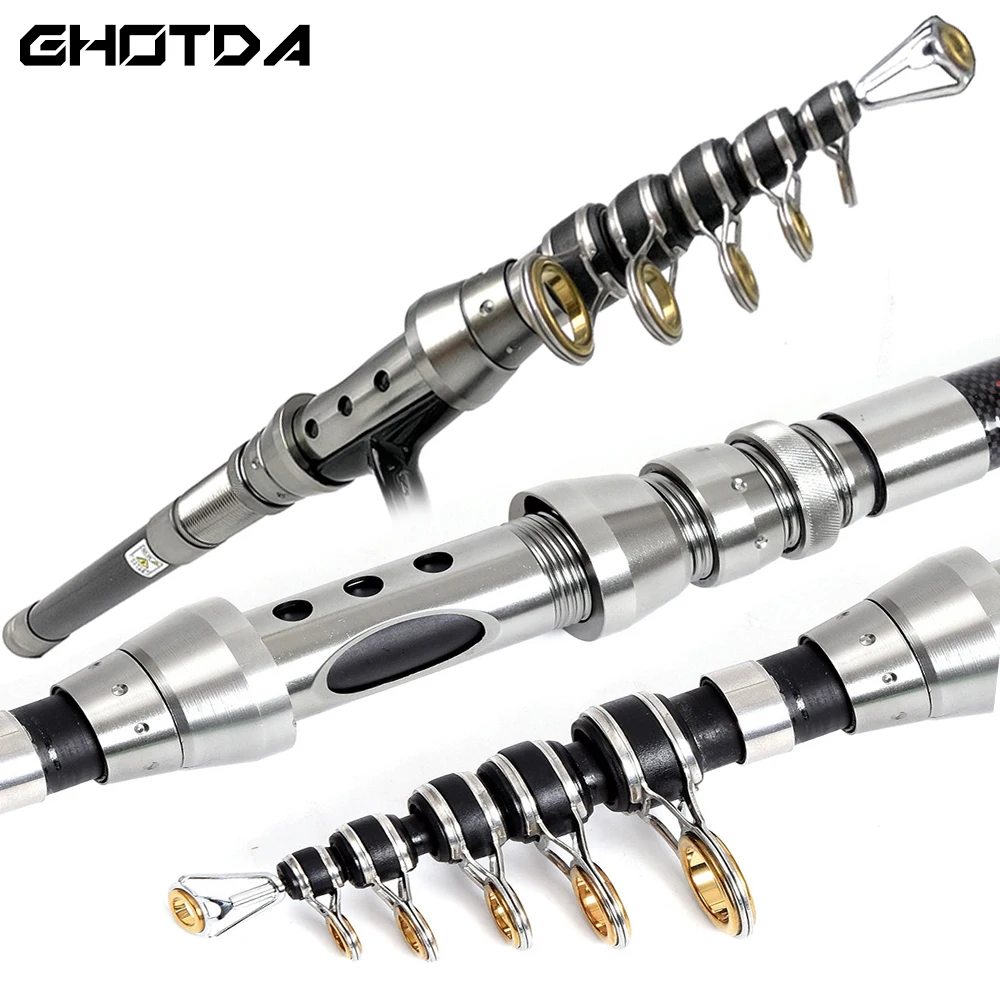 Sea-Boat-Fishing-Rod-Telescopic-Portable-Spinning-FRP-Ultralight-Bass ...