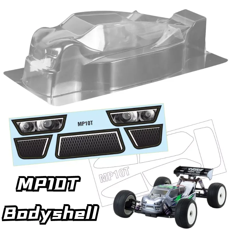 1/8 RC PC shell body Fit kyosho 1/8 MP10T Truggy Off road 1,0mm de ...