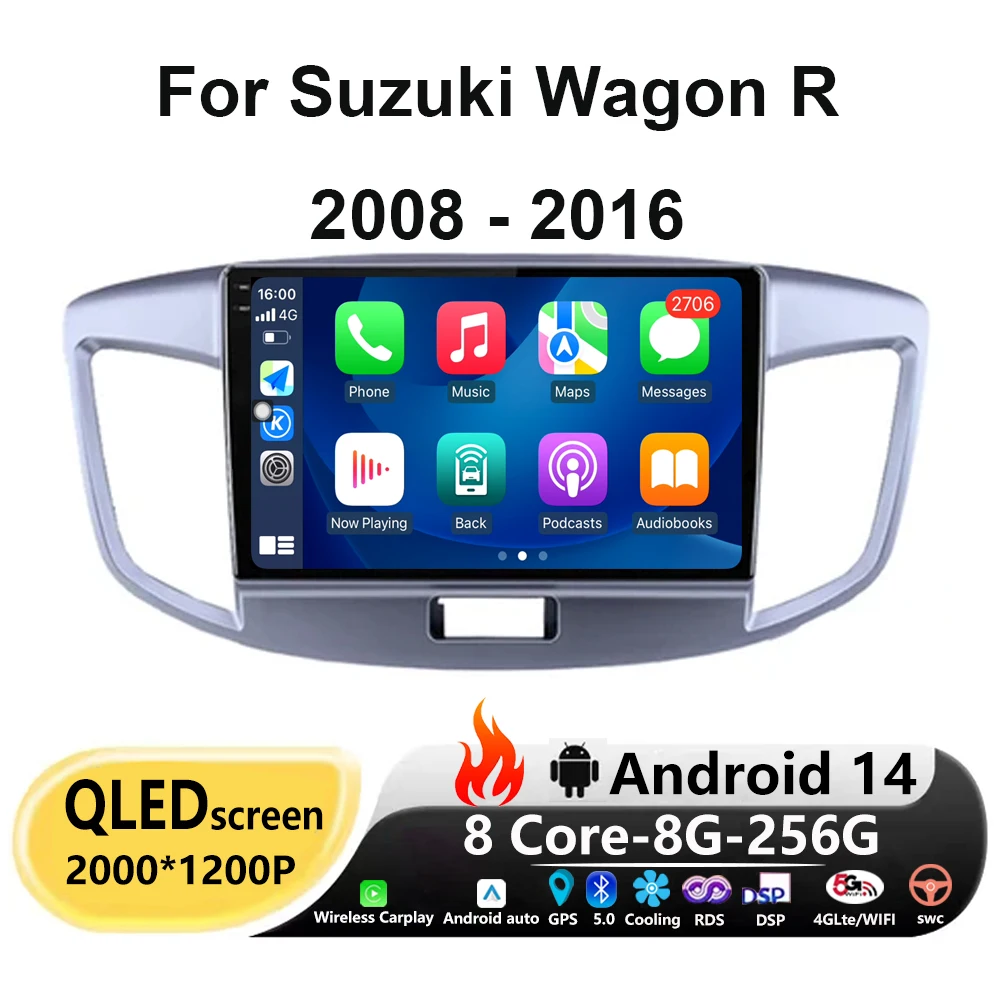 9-Android-14-Car-Radio-For-Suzuki-Wagon-R-2008-2016-Screen-Carplay-Auto ...