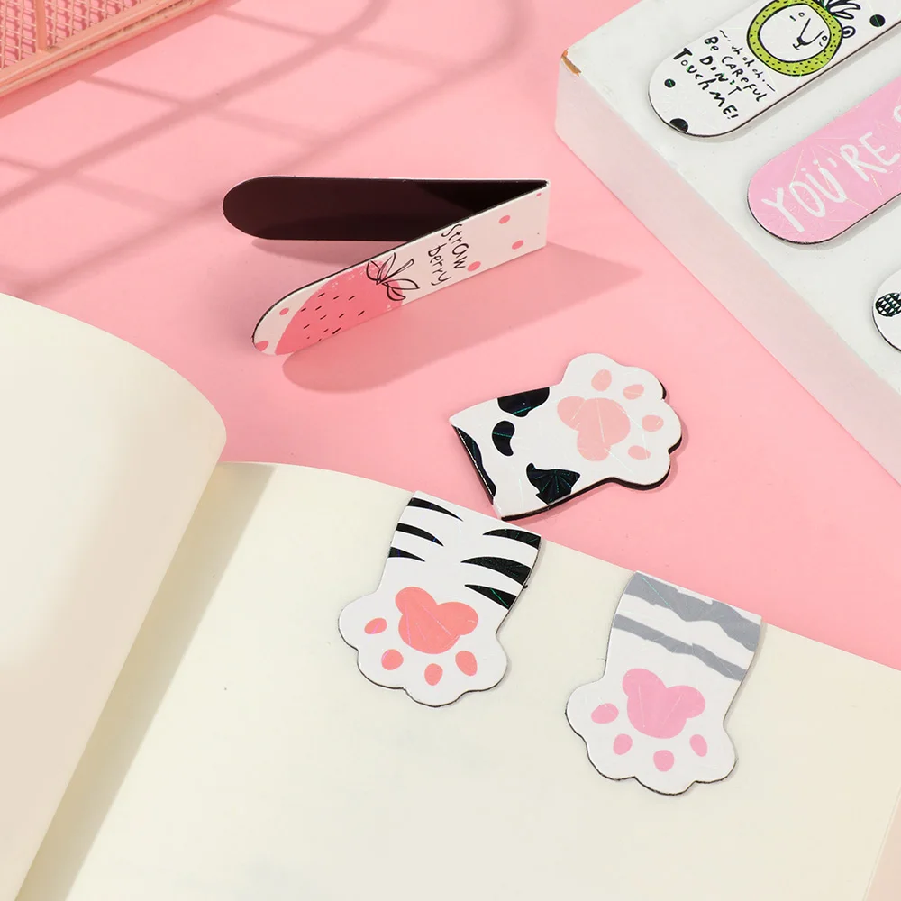 4-6pcs-Set-Cartoon-Cat-Plant-Bookmark-Magnetic-Books-Marker-of-Page ...