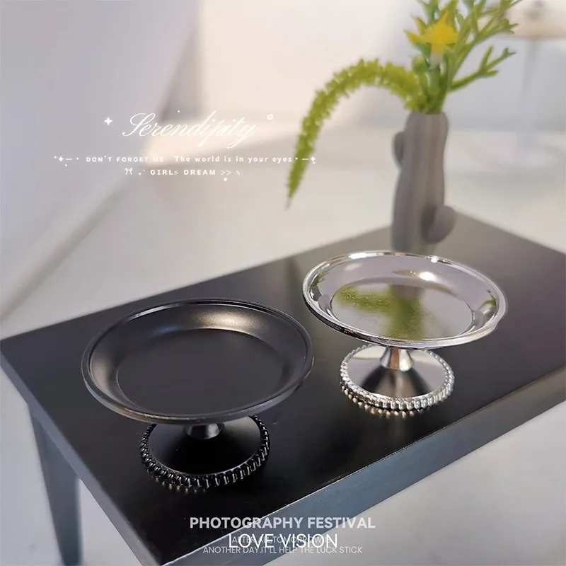 Mini cake Dim sum tray baby house accessories mini metal integrated ...