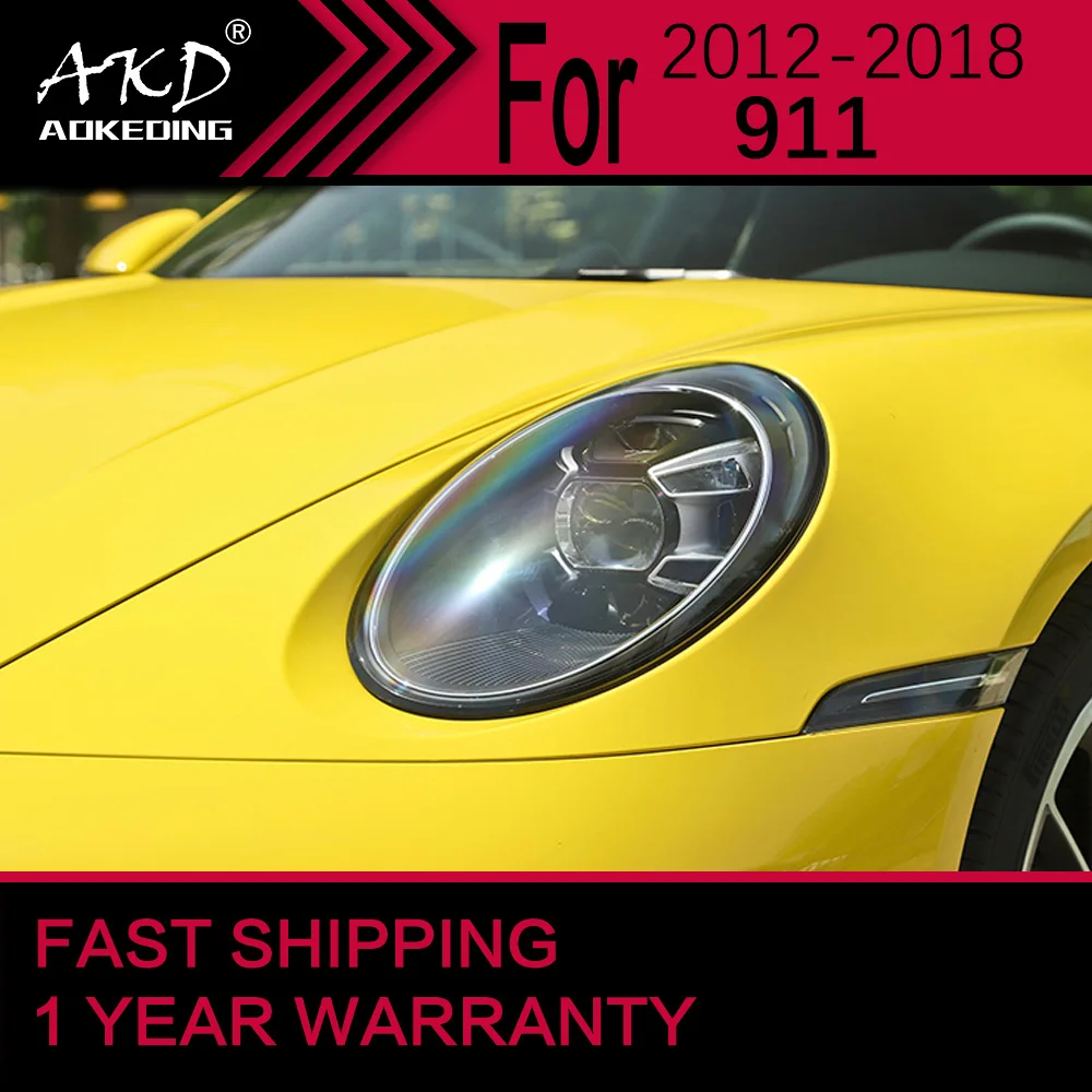 Car Lights For Porsche 911 Led Headlight 2012-2018 997 Head Lamp Drl ...