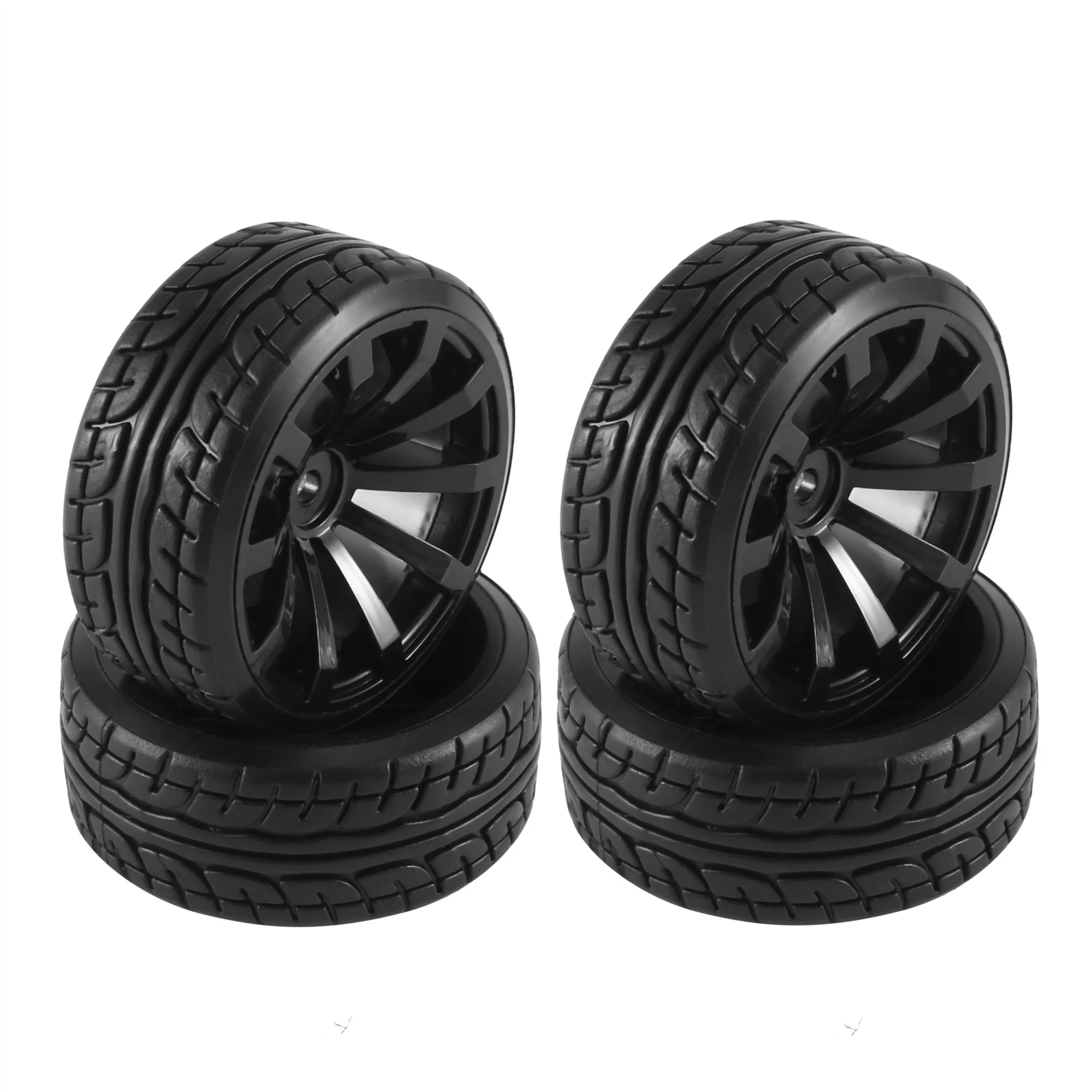 Hard Plastic 65mm 1/10 RC Racing Car Tires On Road Touring Drift Car ...