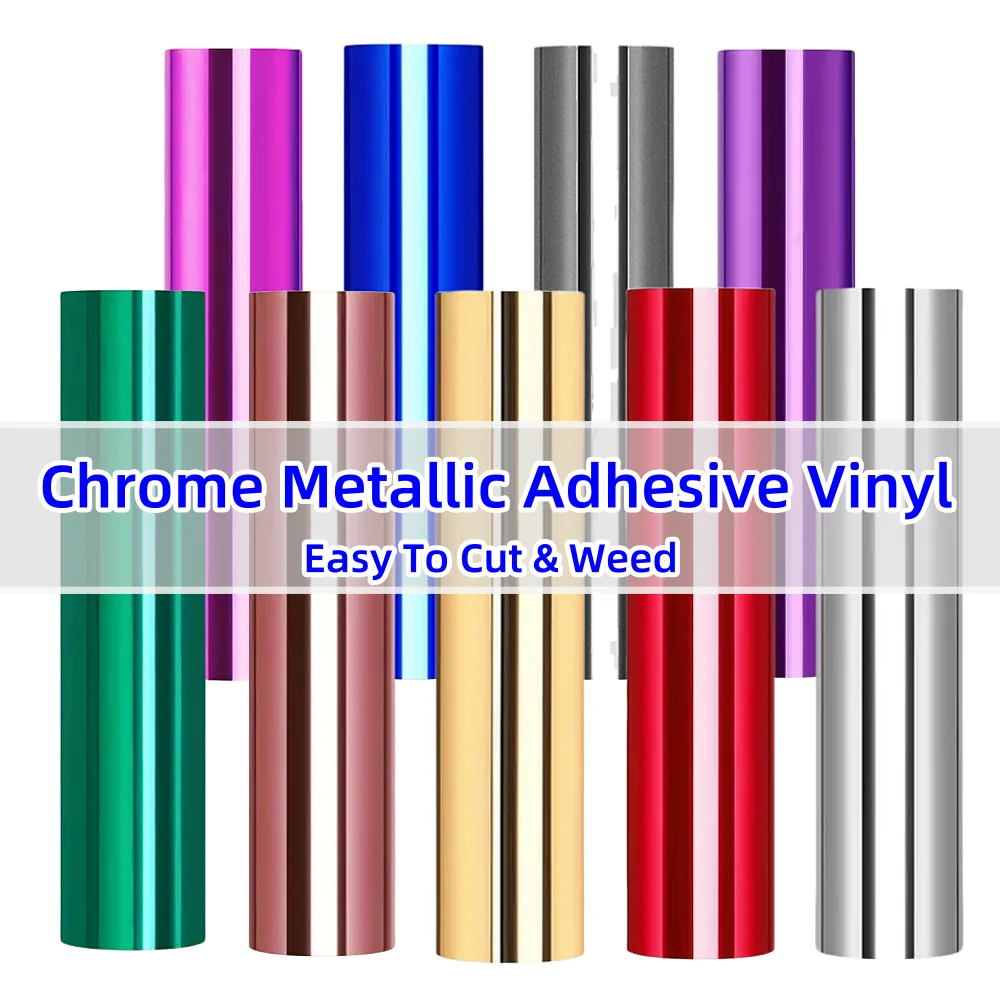 1Roll-Chrome-Metallic-Adhesive-Vinyl-For-Cricut-Explore3-Maker3 ...