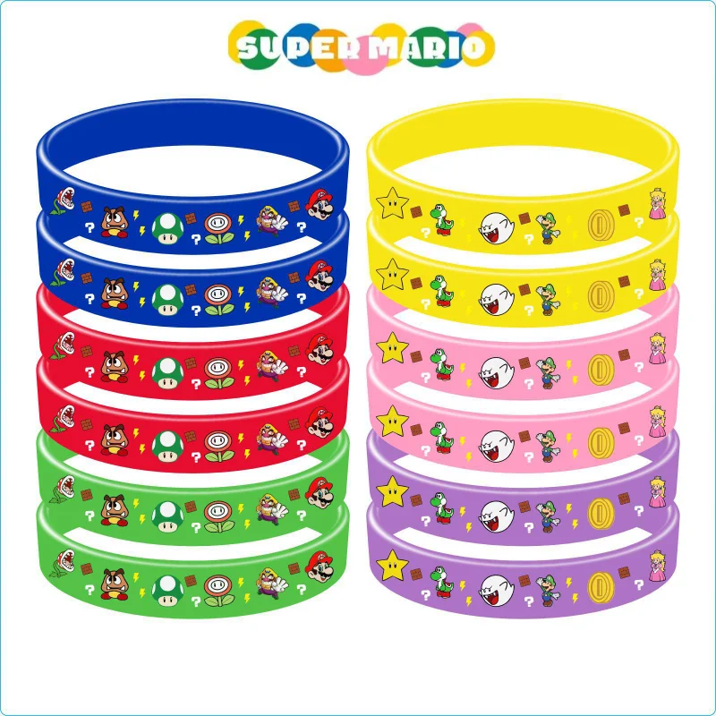 Super-Mario-Anime-Pulseira-de-silicone-para-meninos-e-meninas-pulseira ...