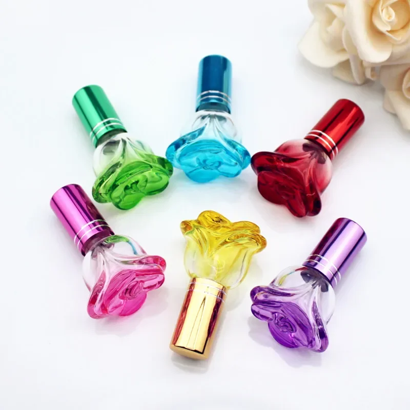 1PC-6ml-Colorful-Rose-Shaped-Empty-Glass-Perfume-Bottle-Small-Sample ...