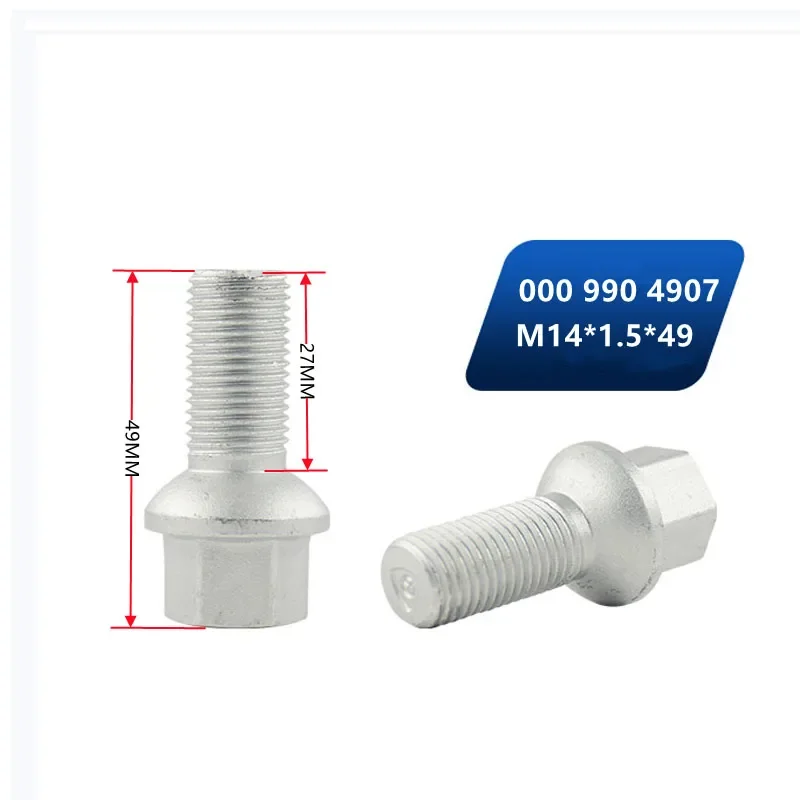 1pcs M14-1.50 Wheel Lug Bolts Stainless Steel 0009904907 Fit New ...