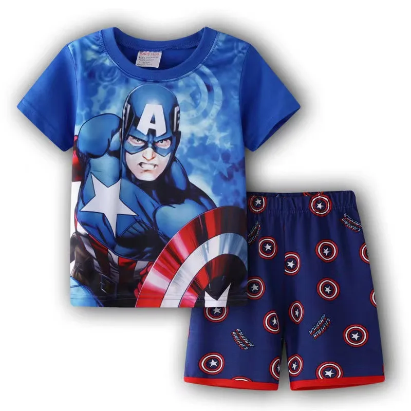 Camiseta-de-manga-curta-Marvel-infantil-traje-do-Capit-o-Am-rica-Homem ...