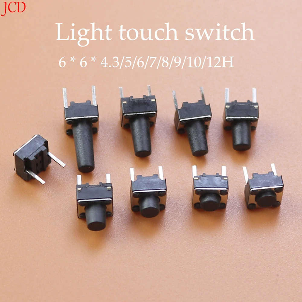 10-20-50PCS-Tactile-Push-Button-Switch-2-pins-6-6-5-mm-Key-Switches ...