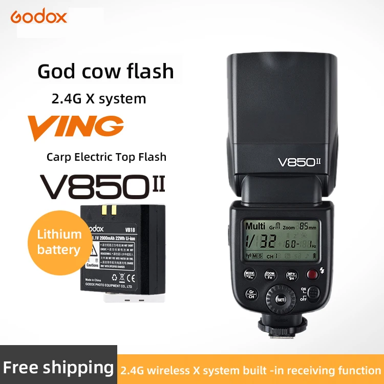 Godox-V850II-GN60-Built-in-2-4G-Wireless-X-System-1-8000s-HSS-For ...