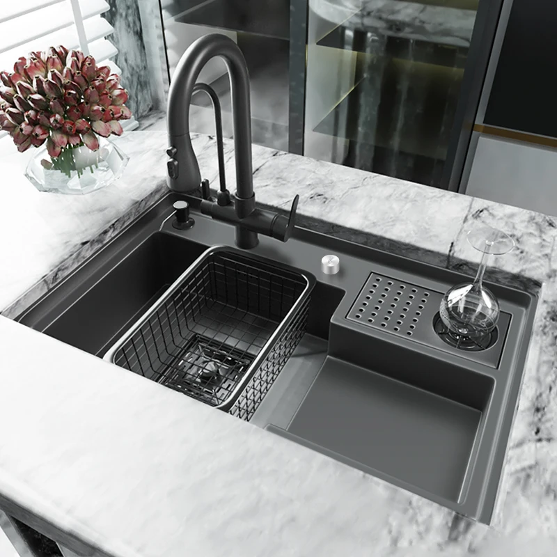 Household-Kitchen-Sink-Step-Sink-Stainless-Steel-Sink-Washbasin-Cup ...