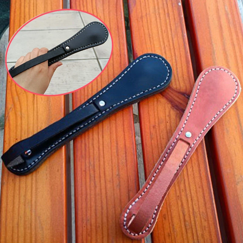 Classic Boston Leather Racket Multi function Self defense Cowhide ...