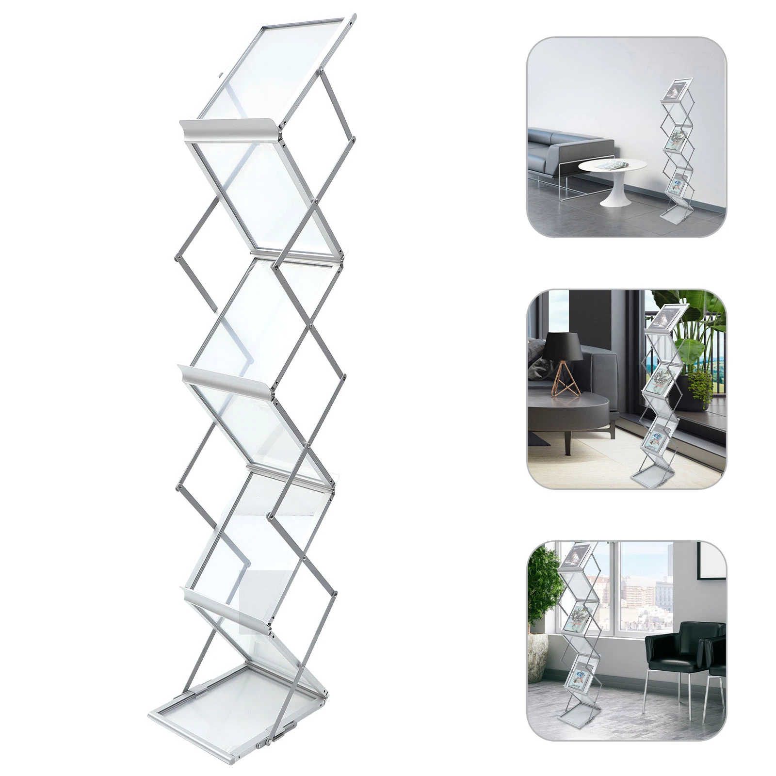 Acrylic Display Risers Floor Stand Metal Stand Folding Display Rack ...