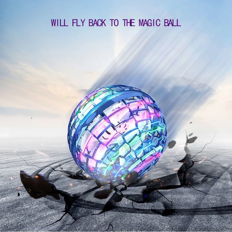 Bola voladora Boomerang Flyorb Magic con luces LED Drone Hover Ball Fly ...