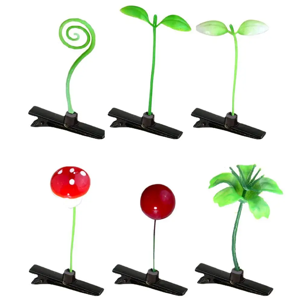 5pcs-Sprout-Grass-Hair-Clip-Plant-Bean-Sprout-Clip-Hair-Korean-Hair ...