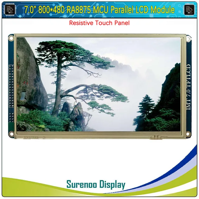 7" inch 800*480 RA8875 MCU Parallel TFT LCD Module Display Screen ...