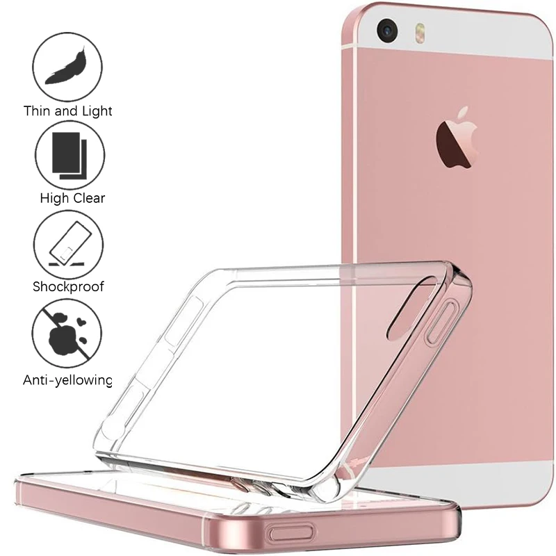 Ultra Thin Silicone Soft Case For iPhone SE 2024 2022 2020 2016 ...