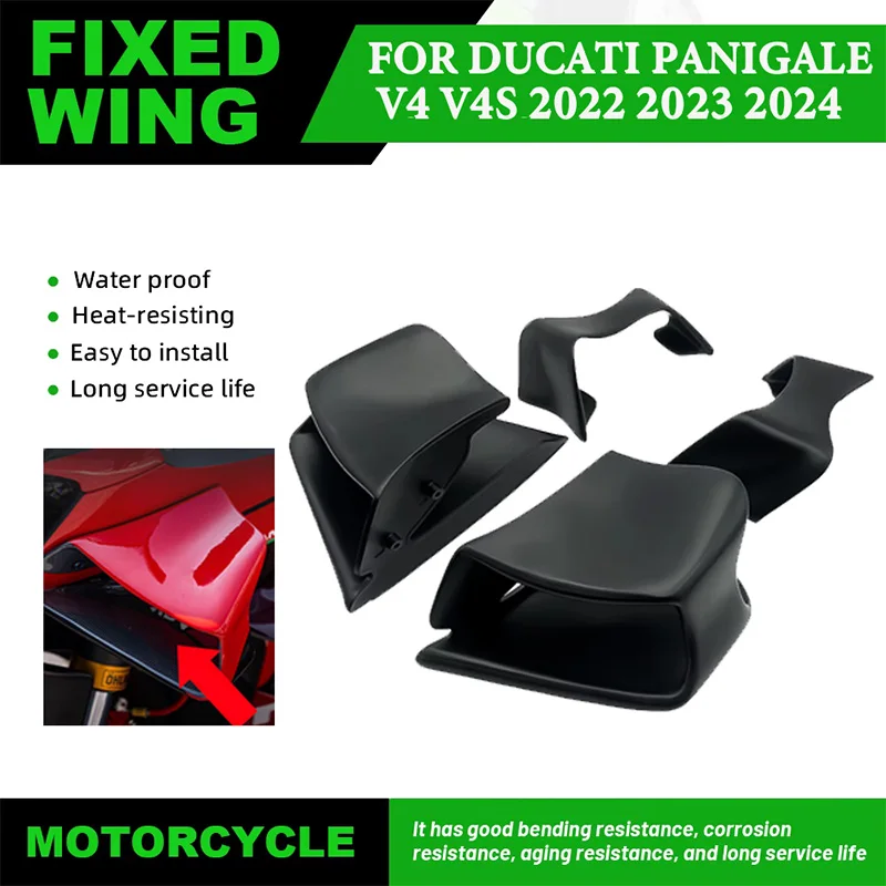 For Ducati Panigale V4 V4S 2022 2023 2024 Motorcycle Fixed Wing Spoiler ...