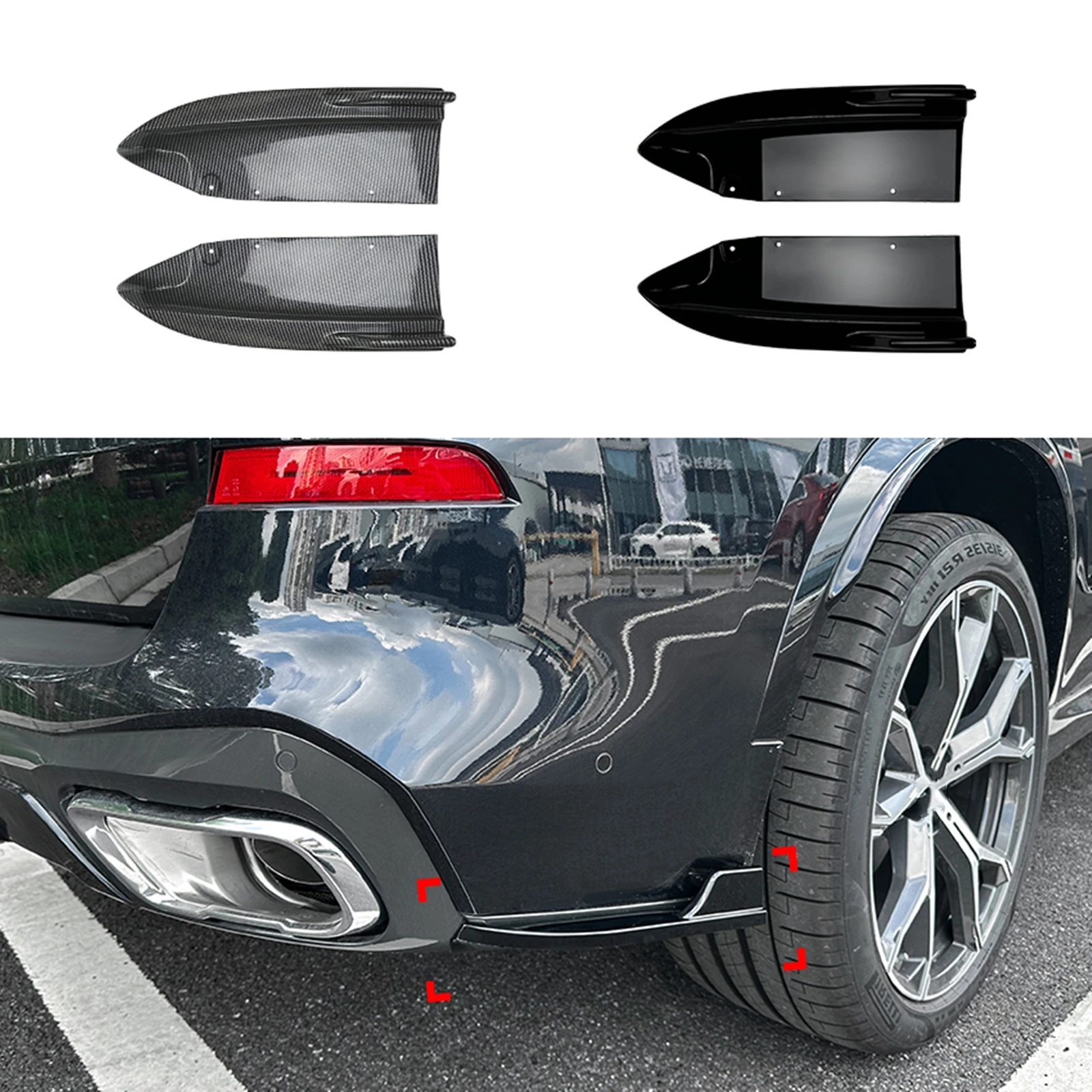 Rear-Bumper-Lower-Spoiler-Corner-Splitter-Side-Cover-For-BMW-X5-G05-M ...