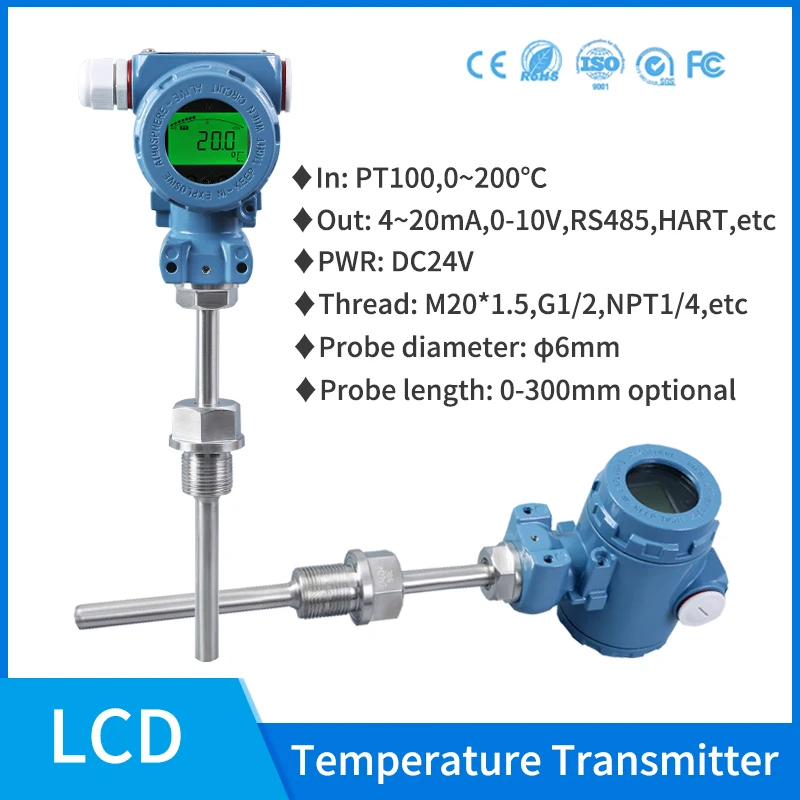 4-20mA-RDT-PT100-High-Temperature-Sensor-800c-Flange-Explosion-Proof ...