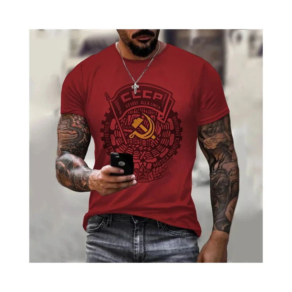 Russia CCCP 3D Printed TShirts For Men Women Clothing USSR Soviet Union ...