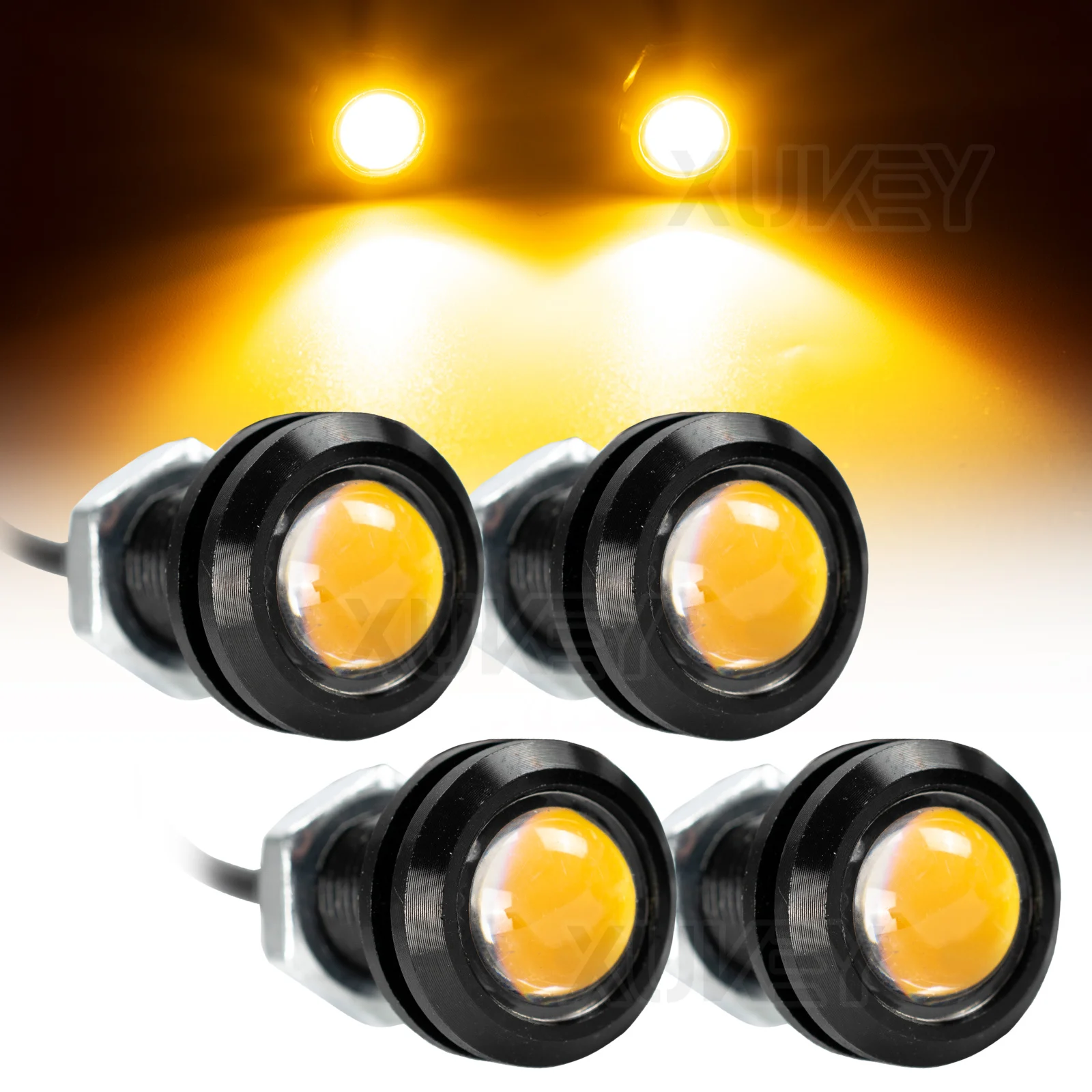 4x-Led-12V-Front-Grille-Amber-Marker-LED-Rock-Grill-Lighting-Eagle-Eye ...