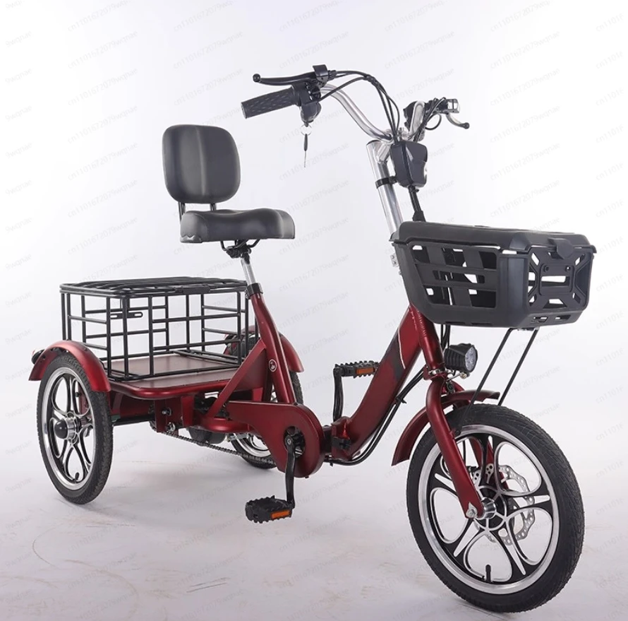 16-Inch Single Pedal Human Power Electric Tricycle Folding Pedal ...