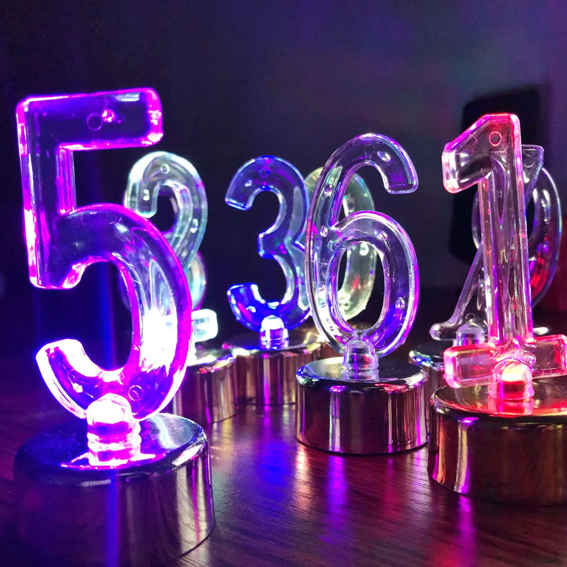 Customize-1PC-Electronic-Candles-Multi-Color-Flashing-Number-LED-Tea ...